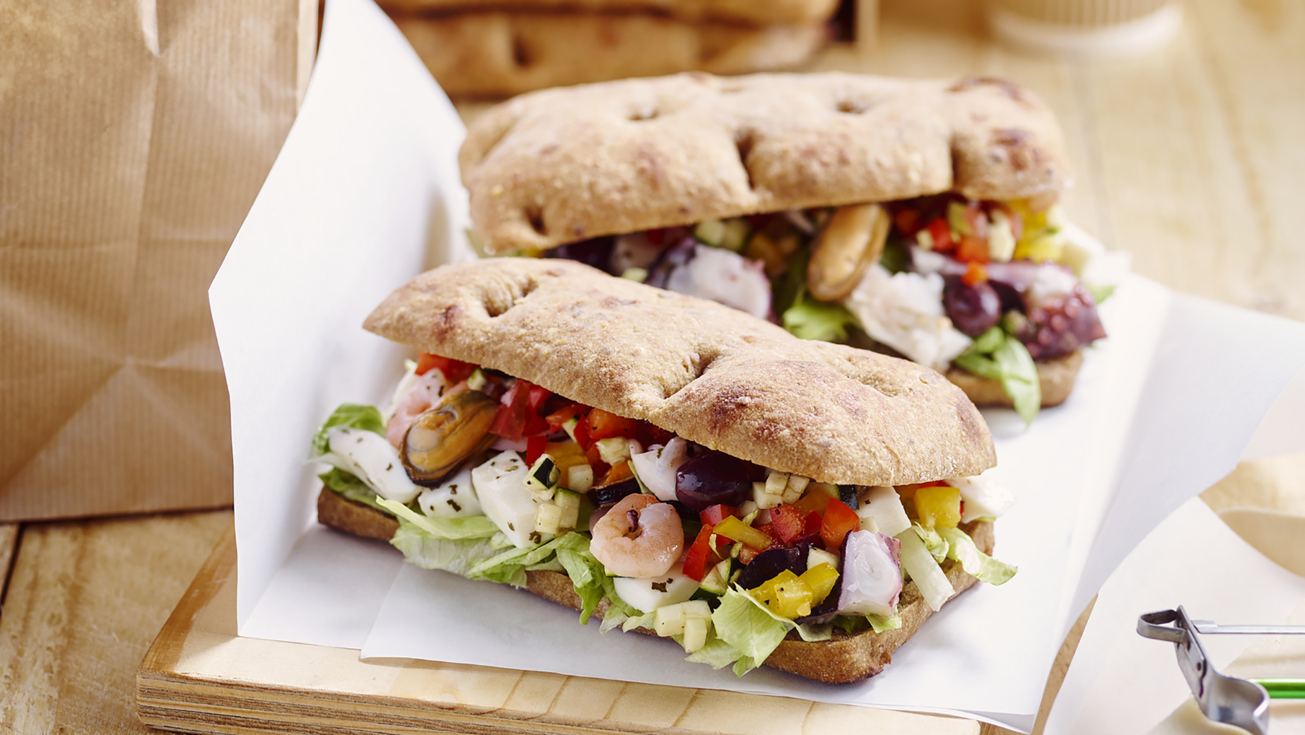 PANESCO | SCHIACCIATA ROMANA MULTIGRAIN frutti di mare